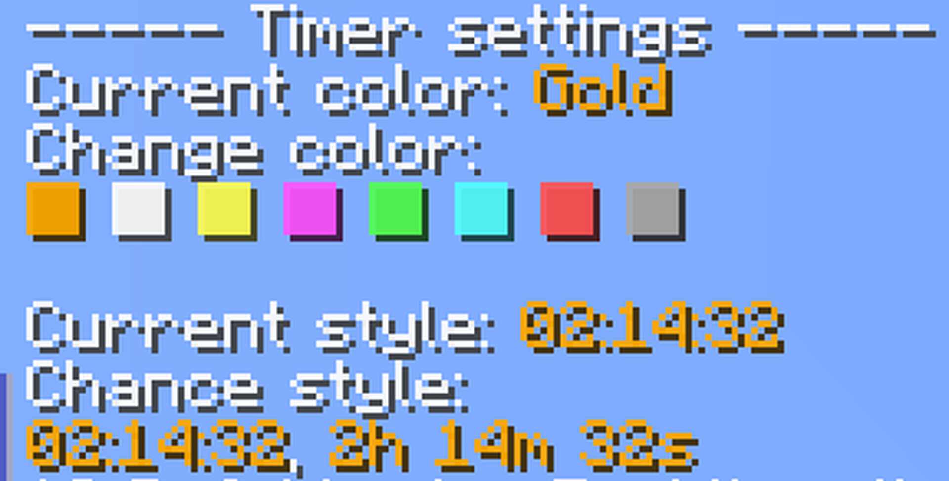 Advanced customizable Timer Minecraft Data Pack