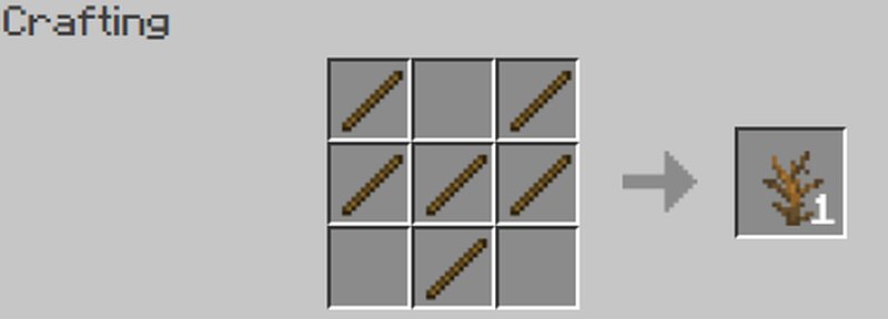 Craftable Dead Bush Minecraft Data Pack