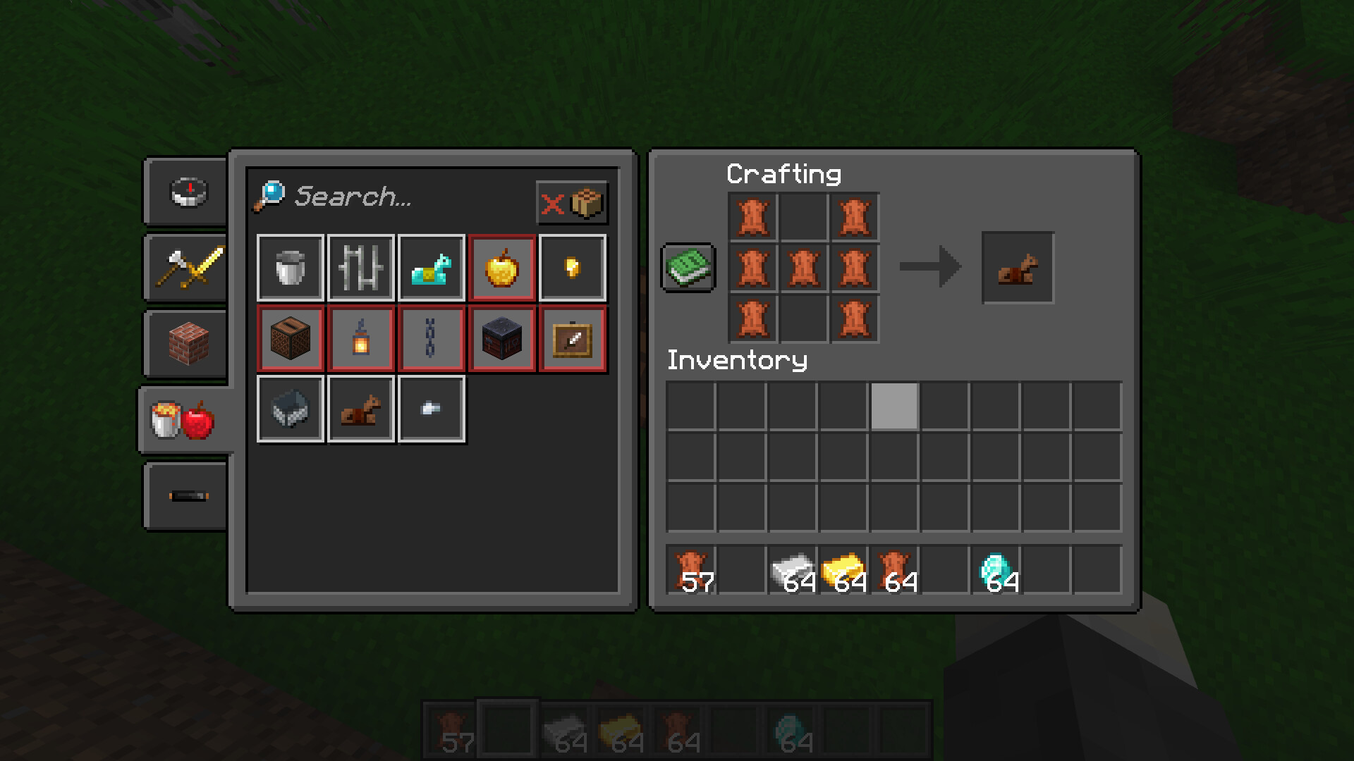 Malthers crafting recipes (Trident, horse armor, saddle light block and ...