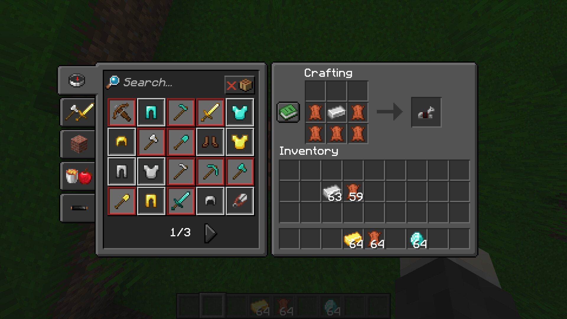 Malthers crafting recipes (Trident, horse armor, saddle light block and ...