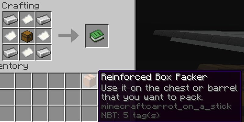 Box Packer / Chest transporter Minecraft Data Pack