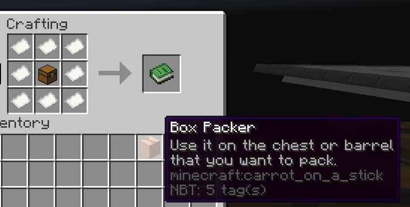Box Packer / Chest transporter Minecraft Data Pack