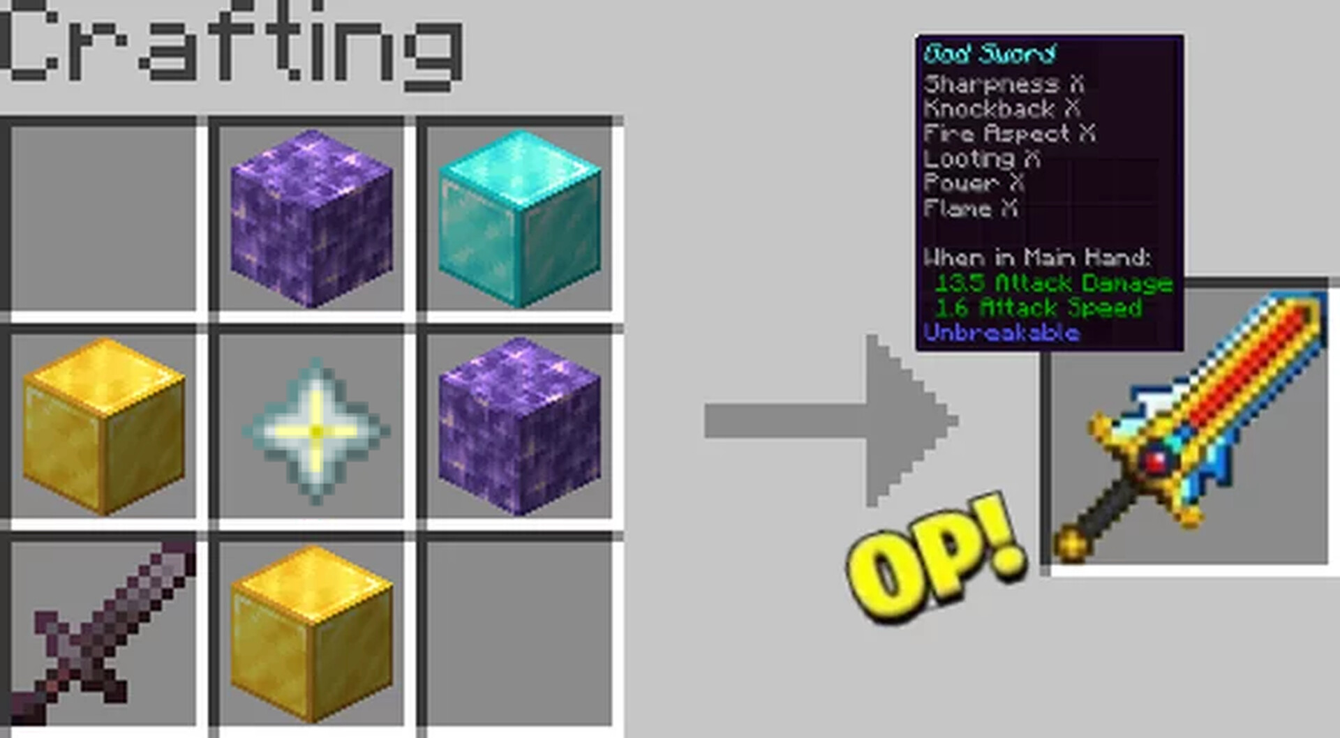 OP Sword! Minecraft Data Pack