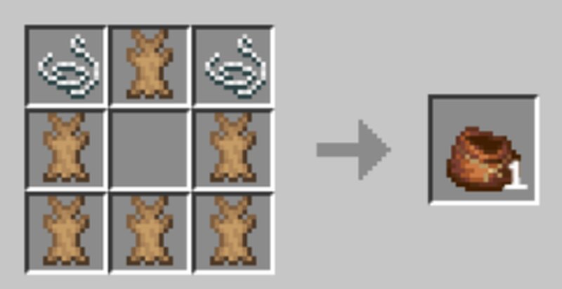 Craftable Bundle with Rabbit Hide Minecraft Data Pack