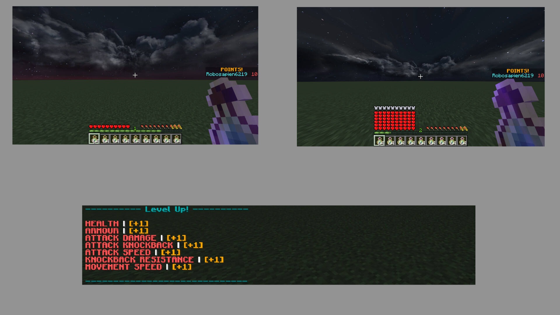 Level Up! Earn Experience And Become Stronger. Minecraft Data Pack