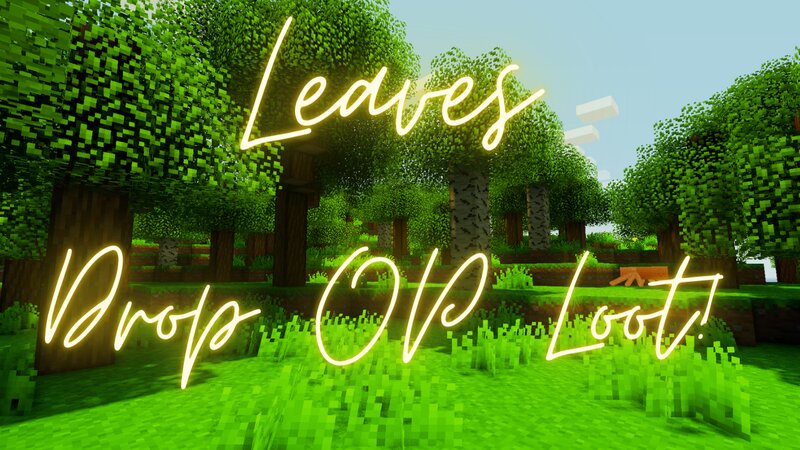 Minecraft, But Leaves Drop OP Loot! Minecraft Data Pack