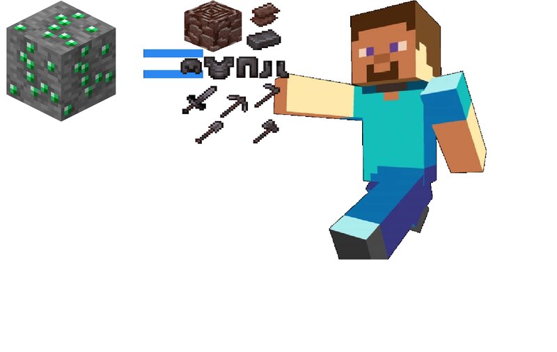 Minecraft but Emerald Ores and Emerald Blocks Drop OP LOOT Minecraft ...