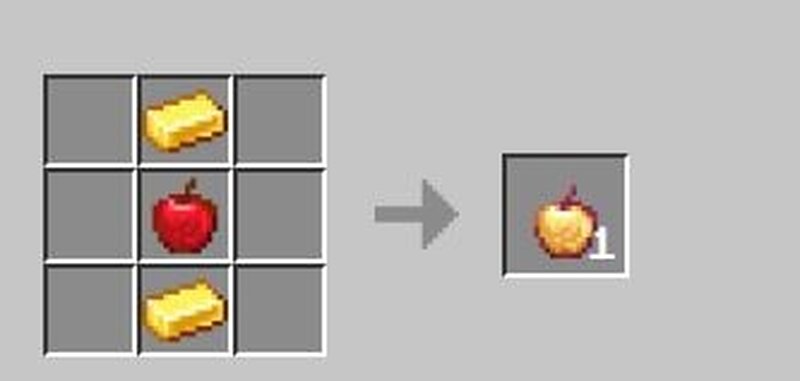 Craftable Notch Apples But The Recipe Is Super EZ Minecraft Data Pack