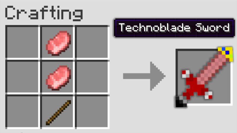 Technoblade Tools/Weapons in Minecraft by CentralChos Minecraft Data Pack