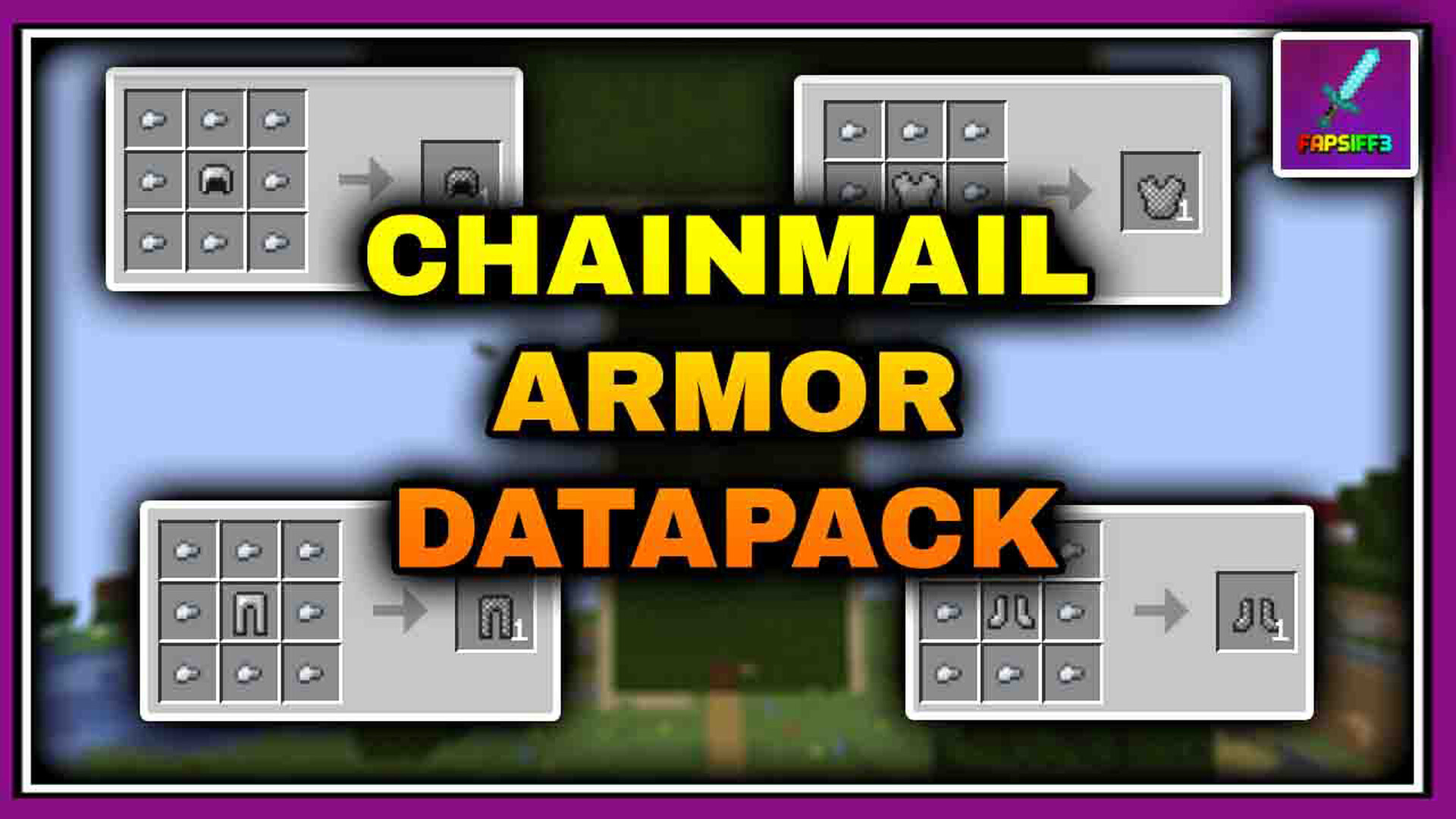 CHAINMAIL ARMOR RECIPE DATAPACK Minecraft Data Pack