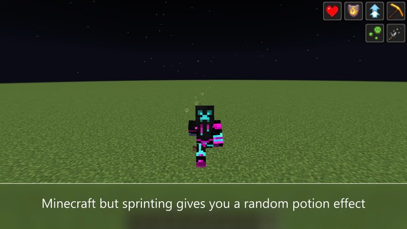 Minecraft but sprinting gives you a random potion effect Minecraft Data Pack