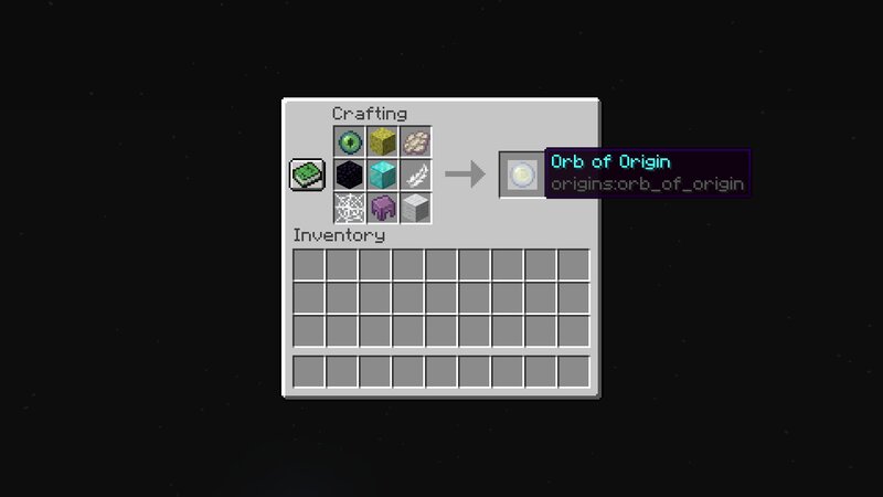 Origin Orb In survival Minecraft Data Pack