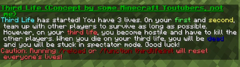 Third Life (Datapack) Minecraft Data Pack