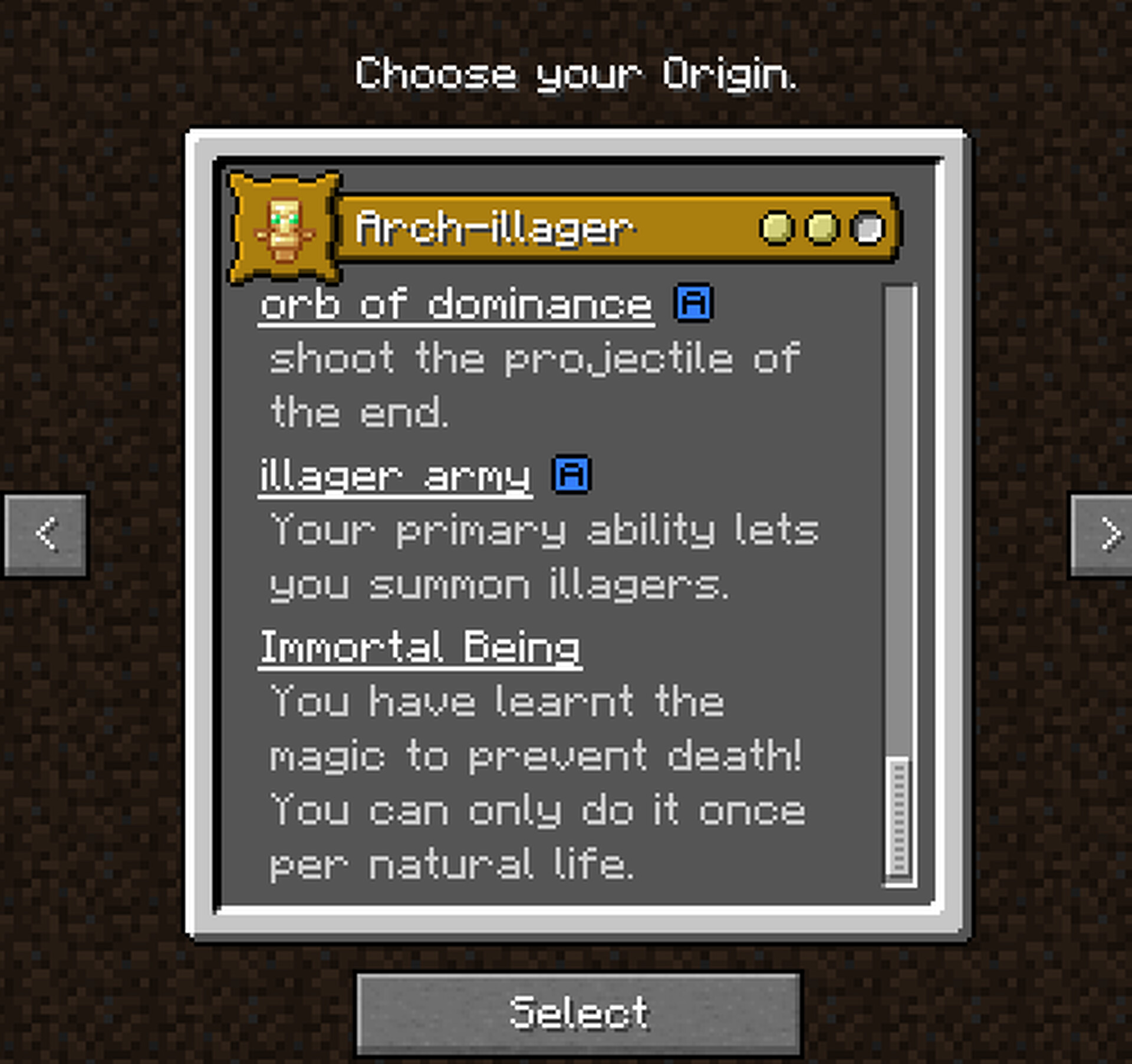 Arch-Illager Origin Minecraft Data Pack