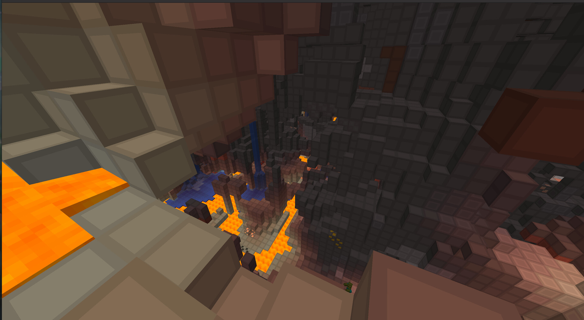 Minecraft, but Cave and Ravine Generation is maxed out! Minecraft Data Pack