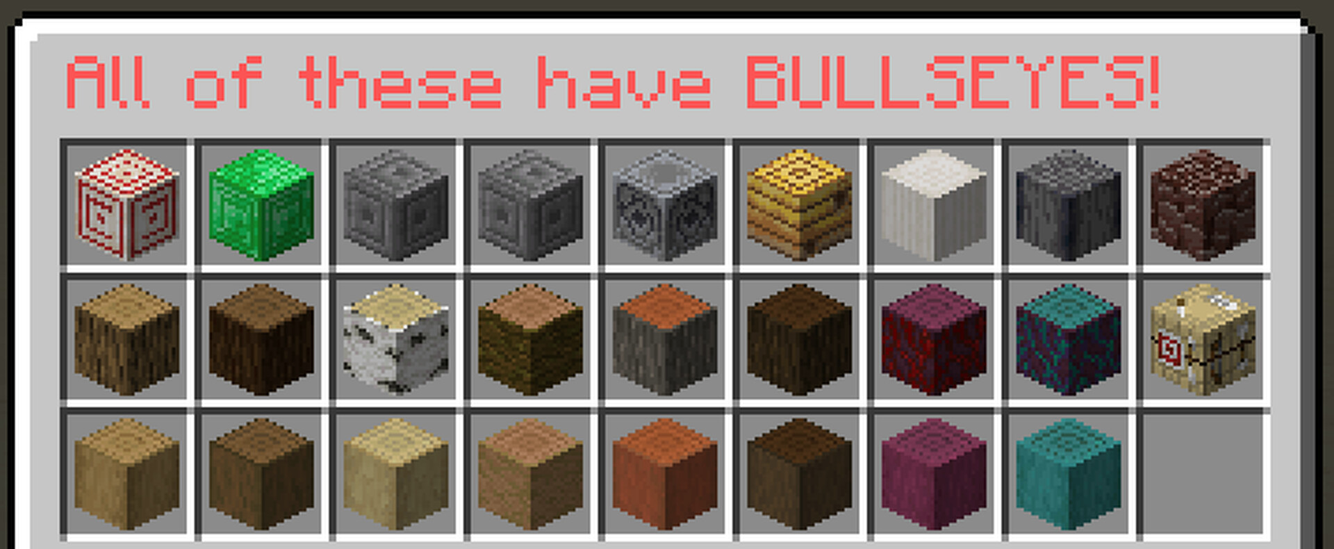 Minecraft But... Everything can be a Target! Minecraft Data Pack