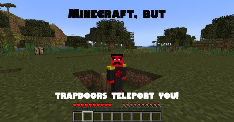 Minecraft, but trapdoors teleport you! Minecraft Data Pack