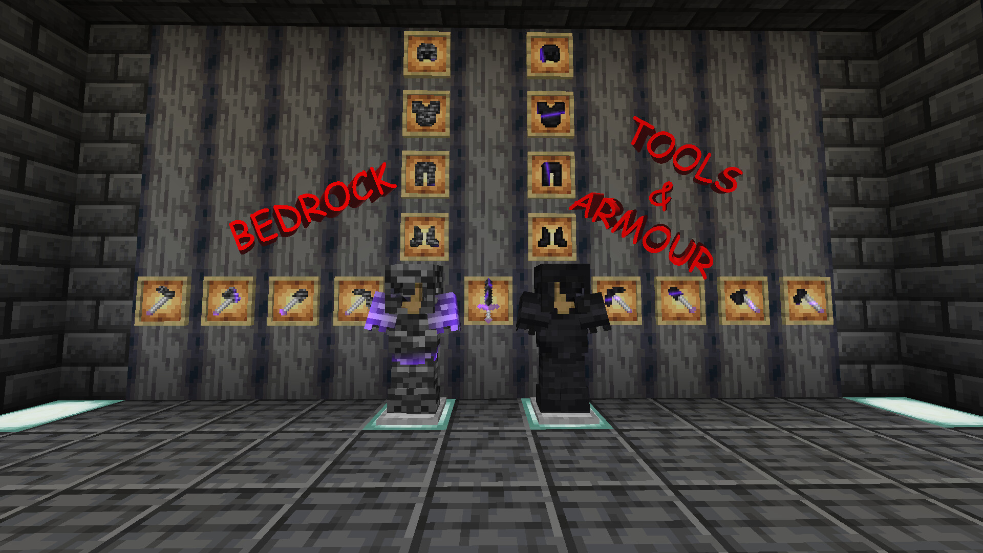 Bedrock Tools & Armor (1.16+, 1.18+) Minecraft Data Pack