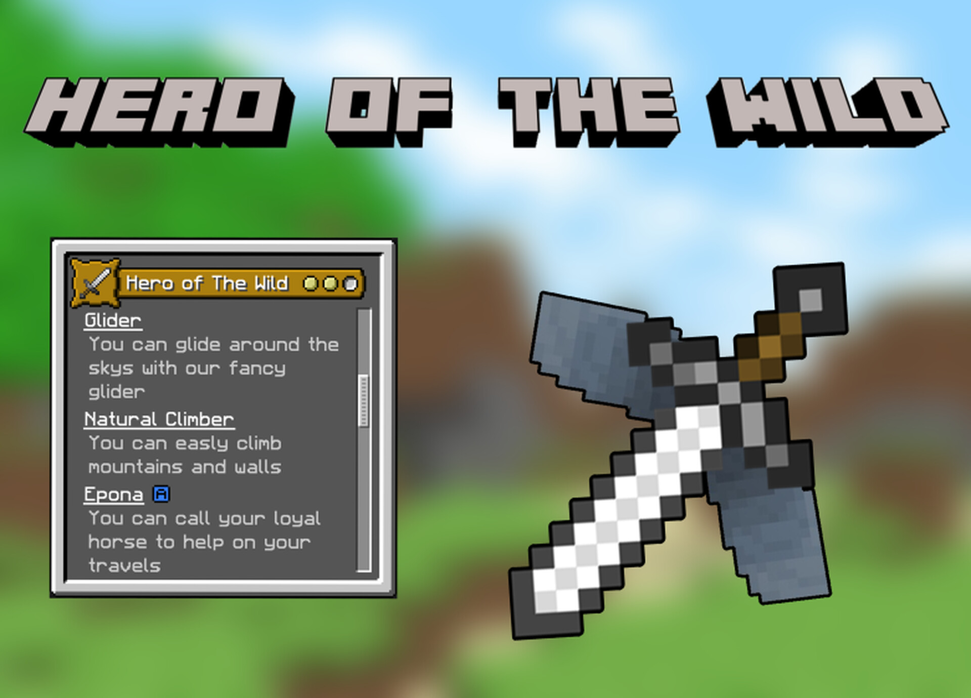 Hero Of The Wild Origin Minecraft Data Pack