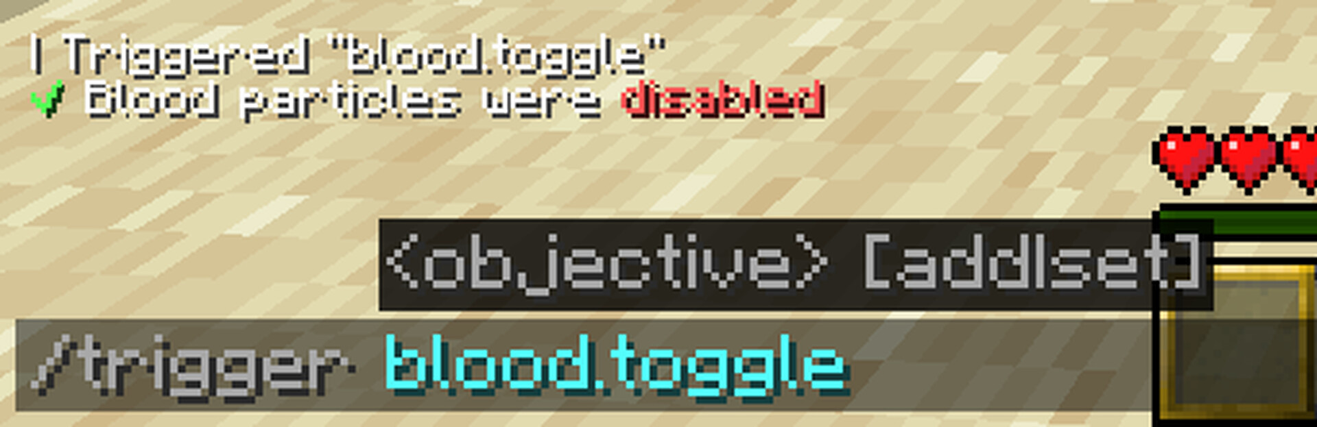 Blood particles Minecraft Data Pack