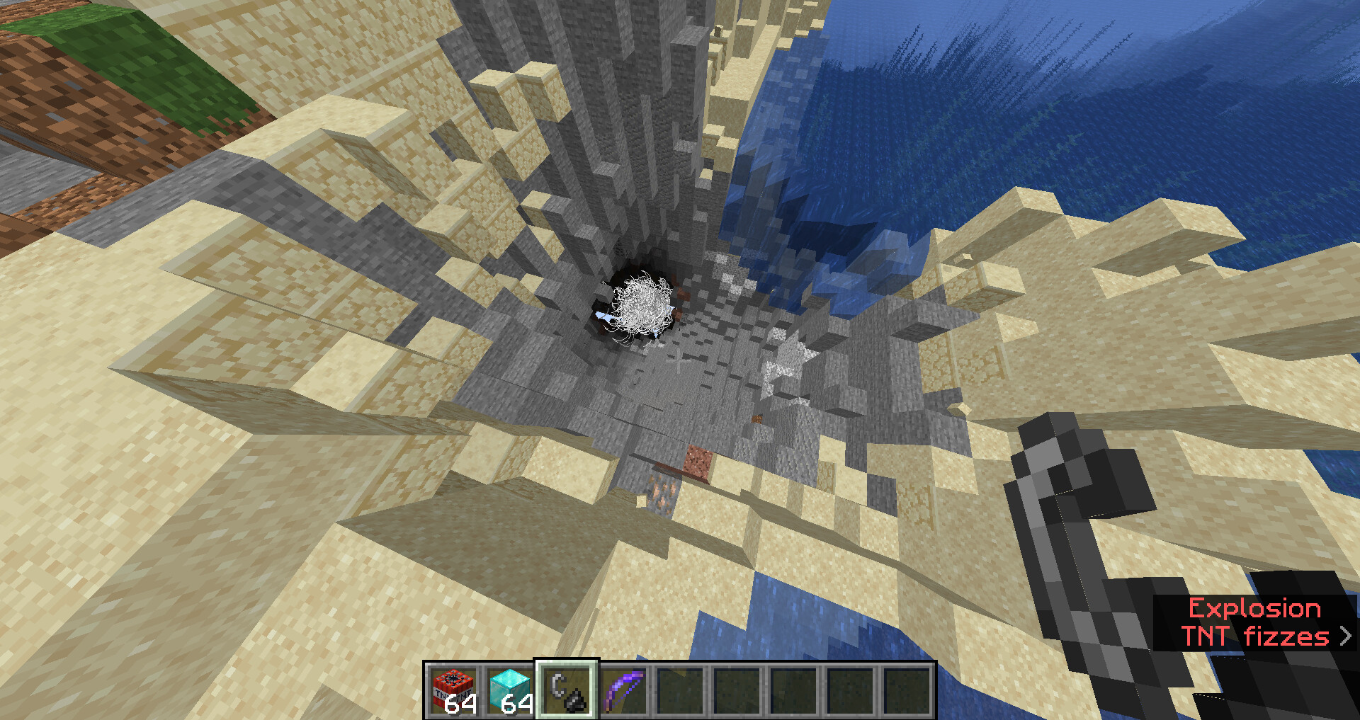 OP Bedrock TNT cave drill (read description) Minecraft Data Pack