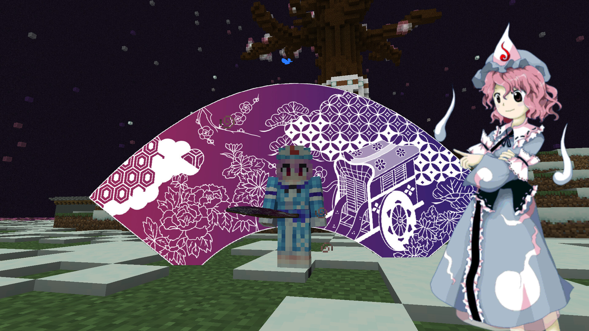 Become Yuyuko in Minecraft ~ 在我的世界里变成幽幽子 Minecraft Data Pack