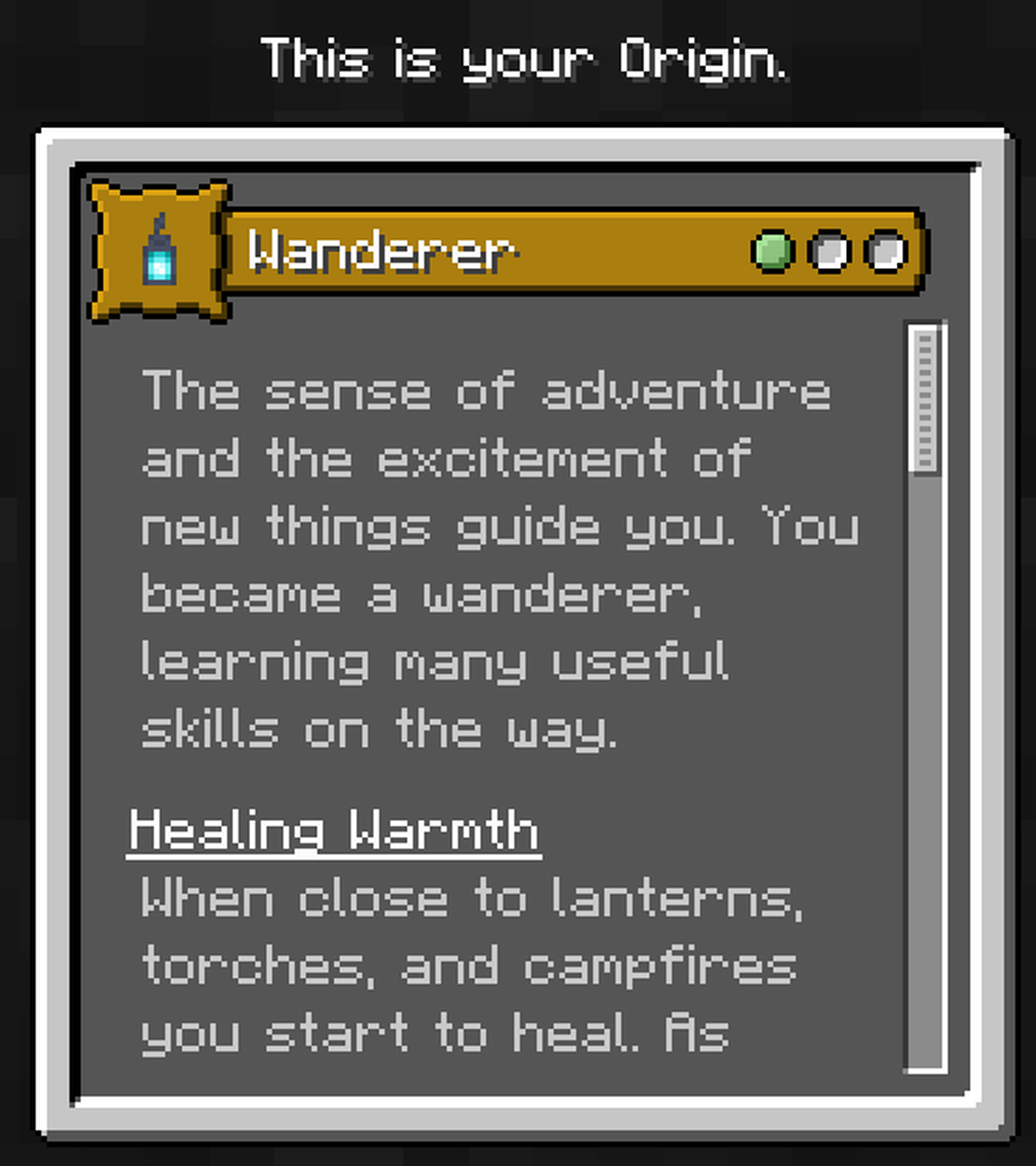 Wanderer Origin Datapack Minecraft Data Pack