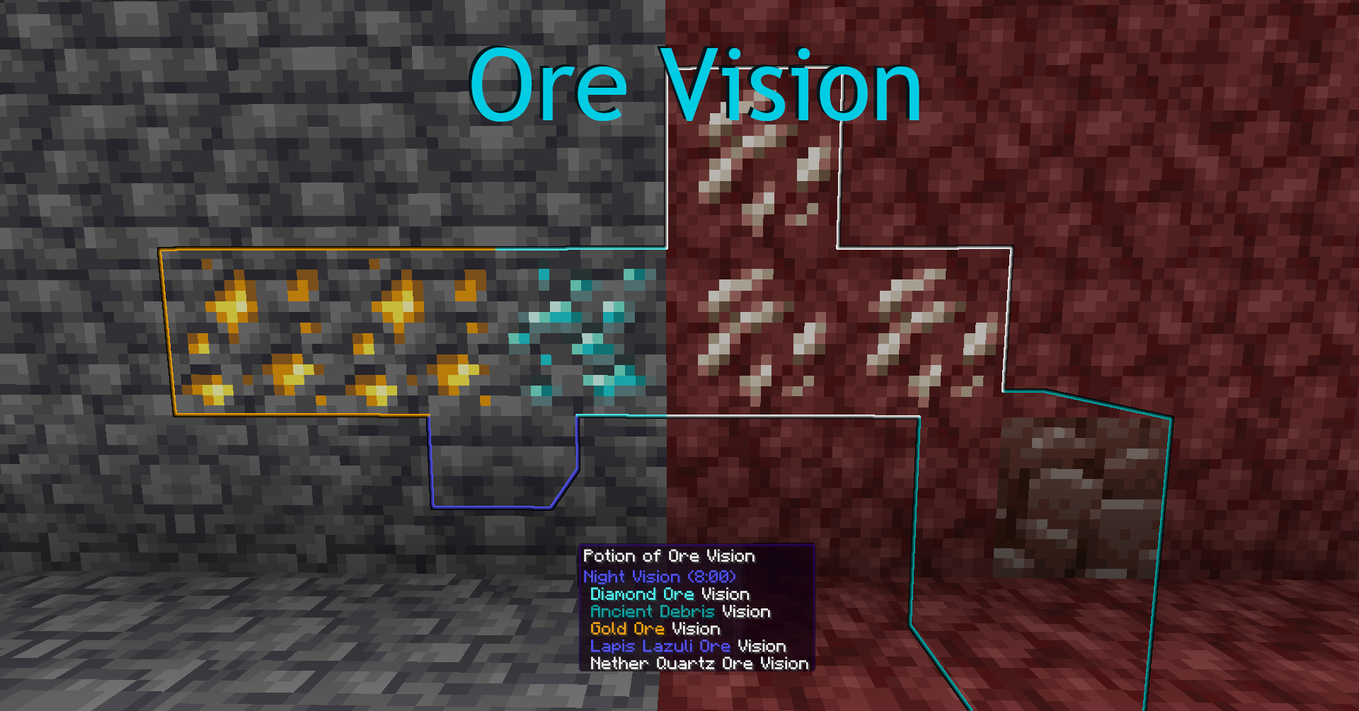 Ore Vision Potions Minecraft Data Pack