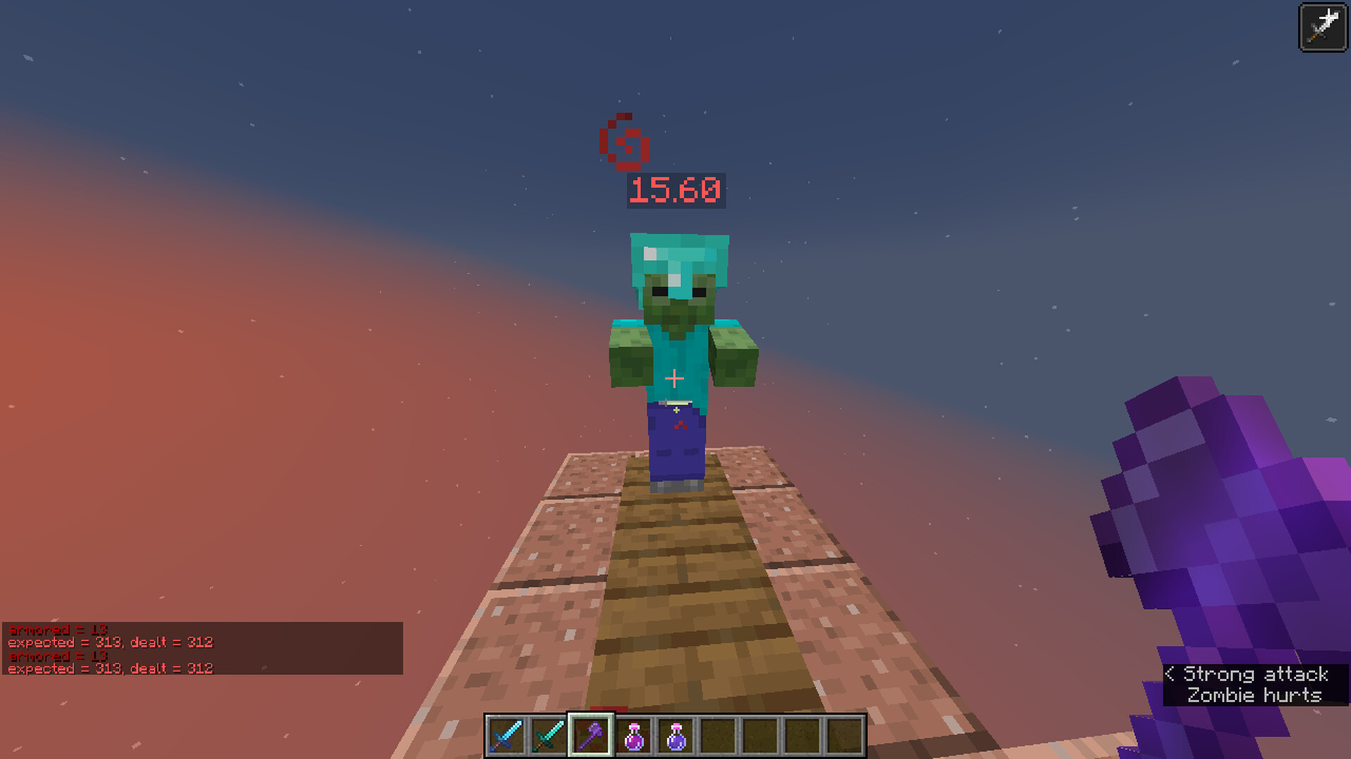 Crit detection datapack Minecraft Data Pack