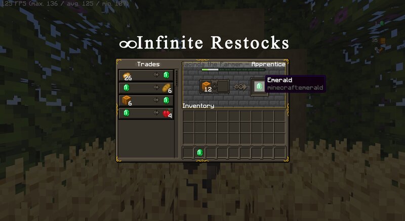 Infinite Villager Trade Restocks v1.1 Minecraft Data Pack