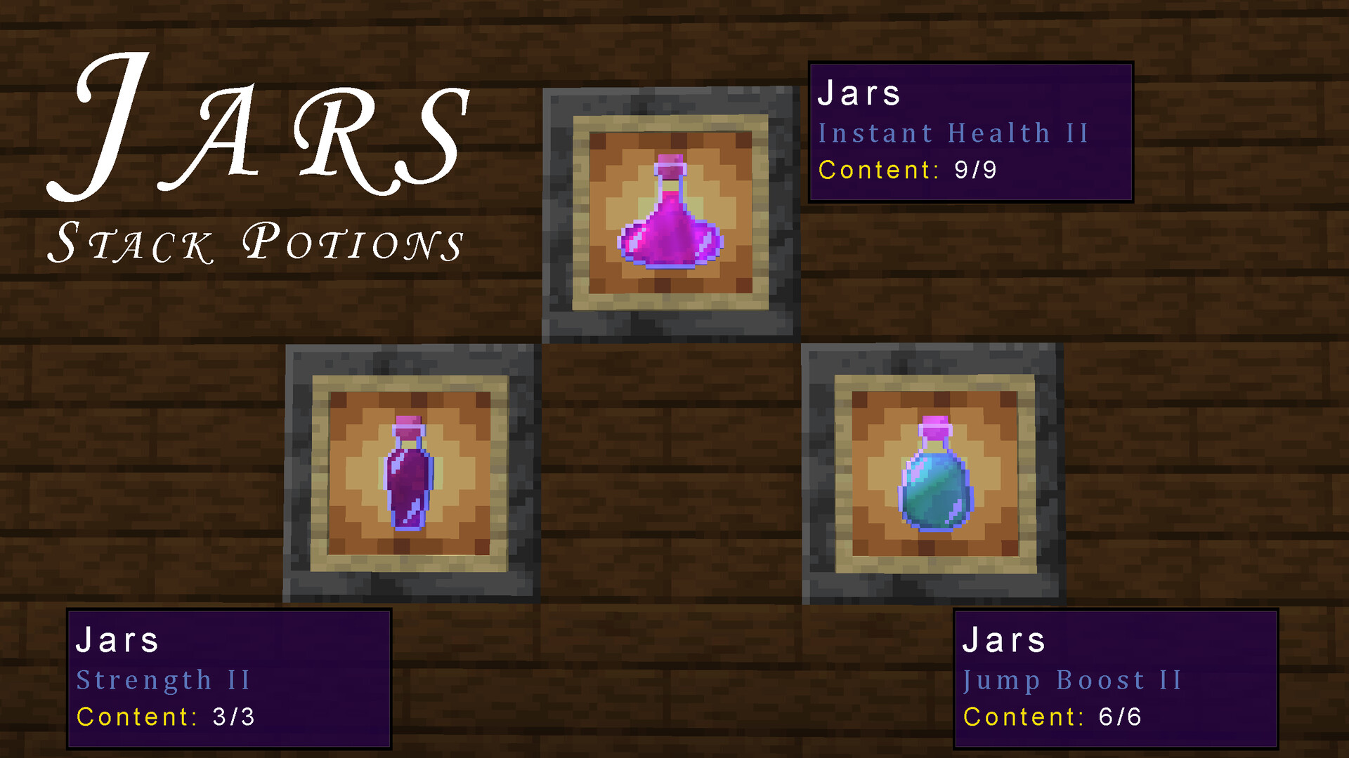 Jars (Stack Potions) Minecraft Data Pack