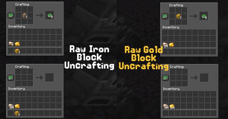 m1n1's Raw Ores Minecraft Data Pack