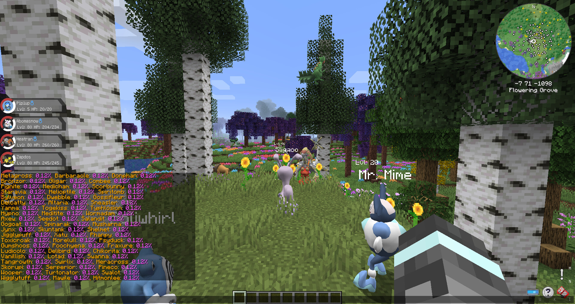 Chaotic Pokemon Spawns - Pixelmon 1.16.5 Datapack Minecraft Data Pack