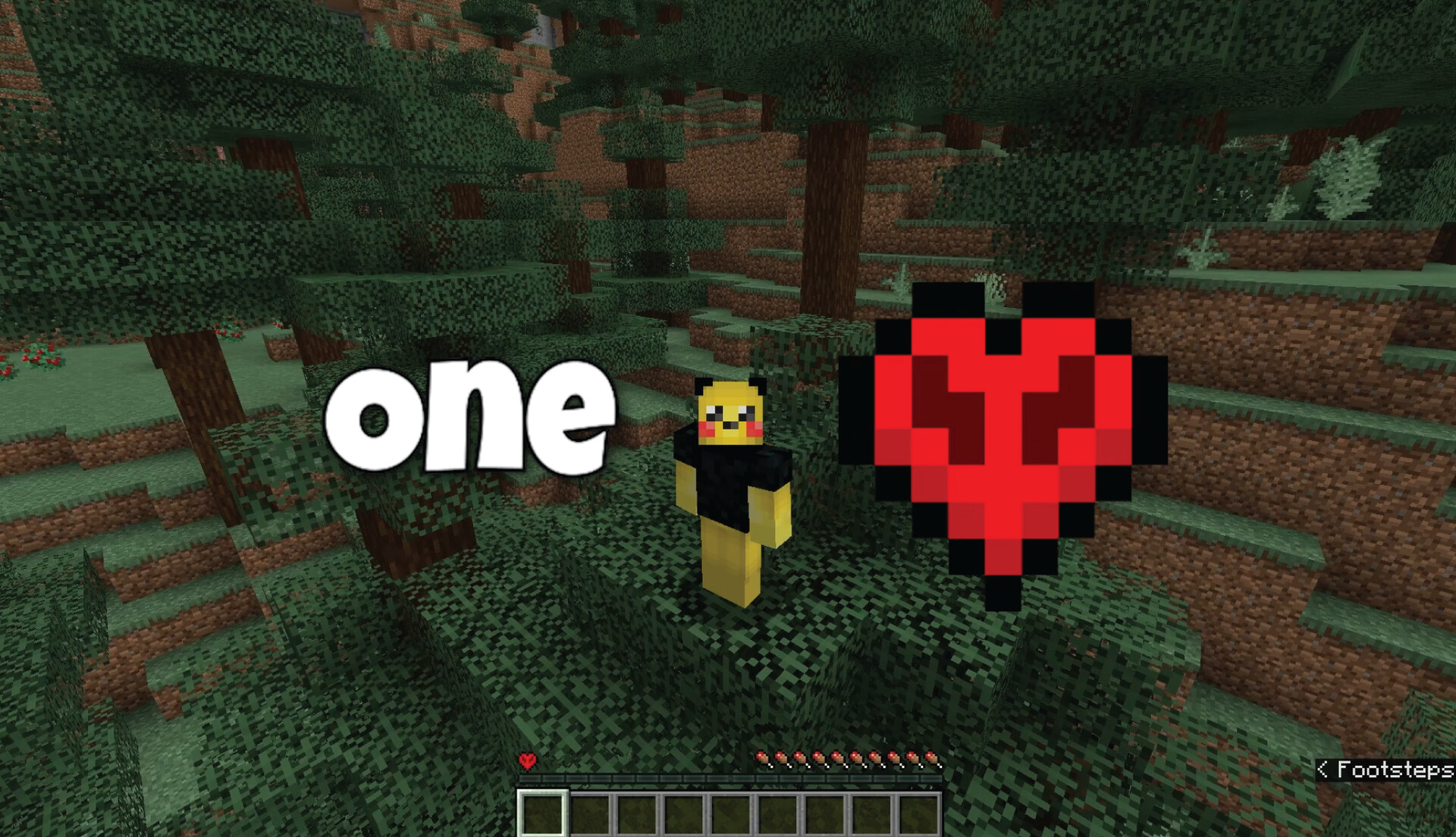 Minecraft Hardcore, but you only have one heart Minecraft Data Pack