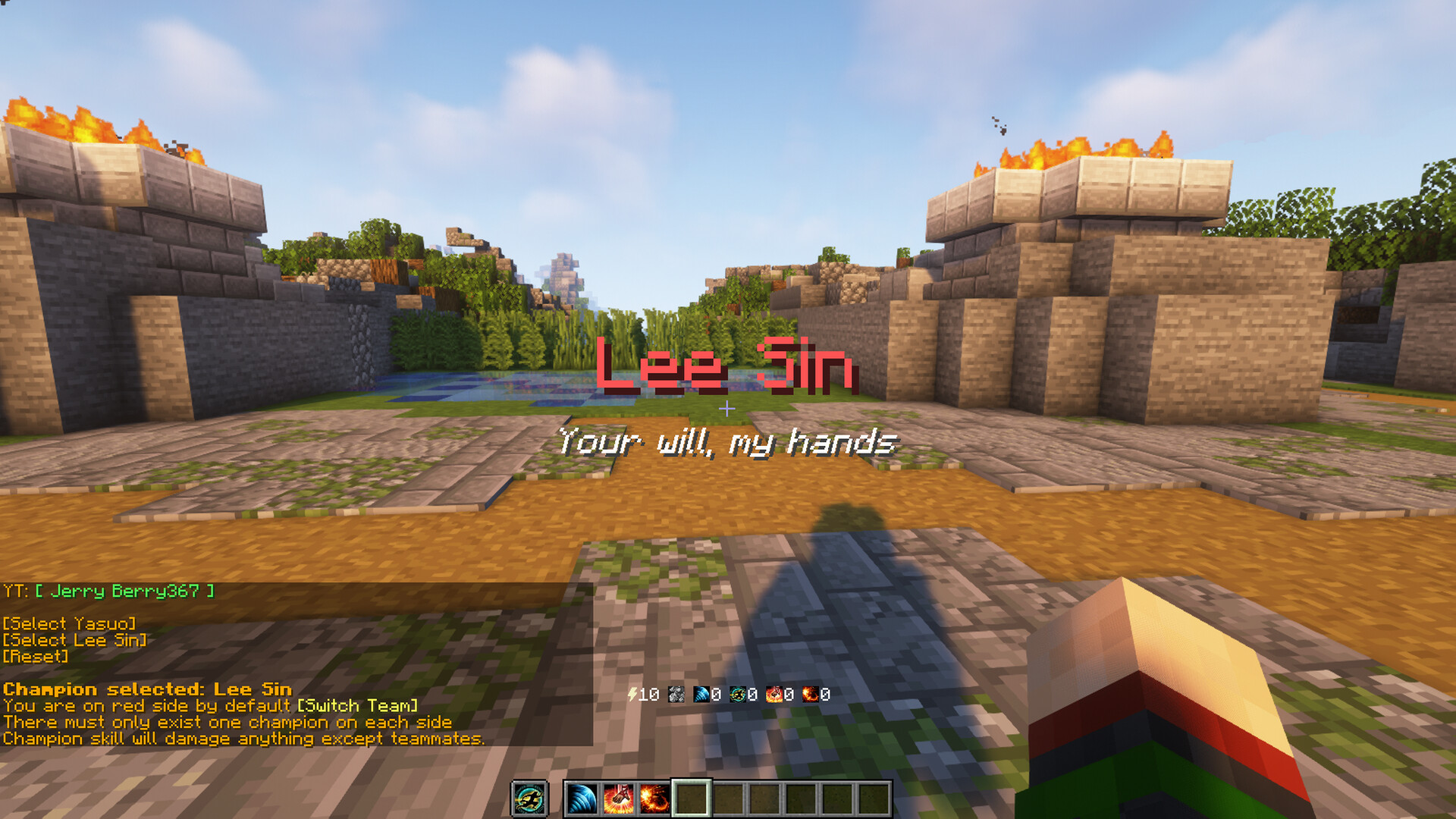 Minecraft, but I am Lee Sin from League of Legends Minecraft Data Pack