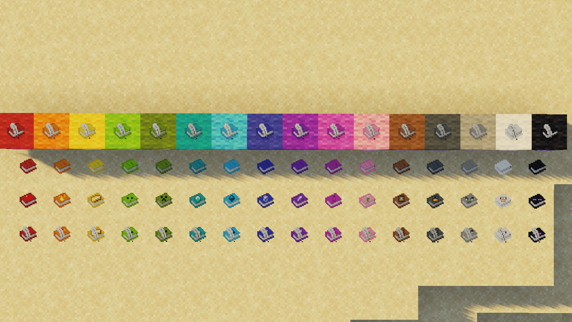 Dyable Books Minecraft Data Pack