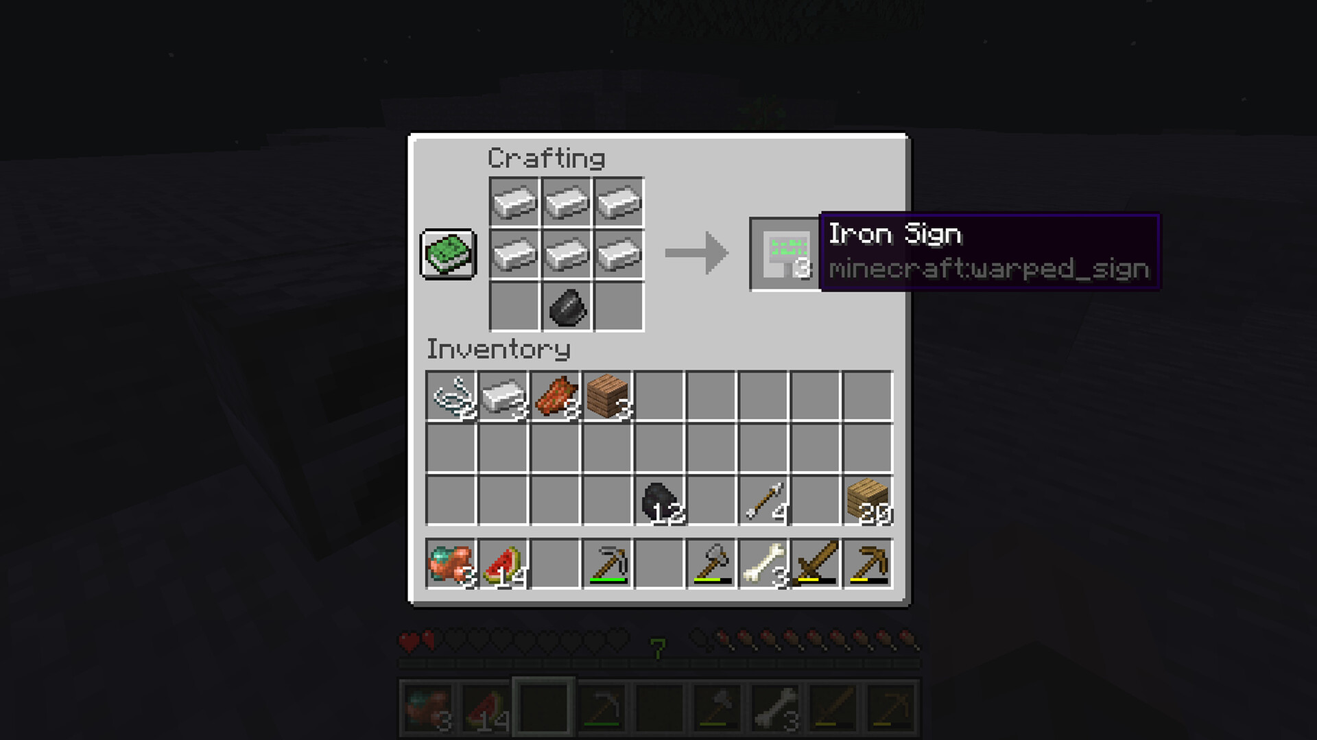Iron Signs Minecraft Data Pack