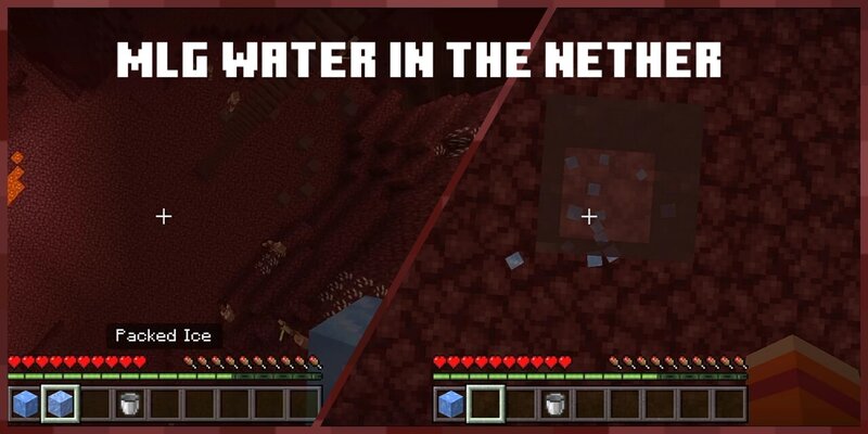 Placeable Water in The Nether Minecraft Data Pack