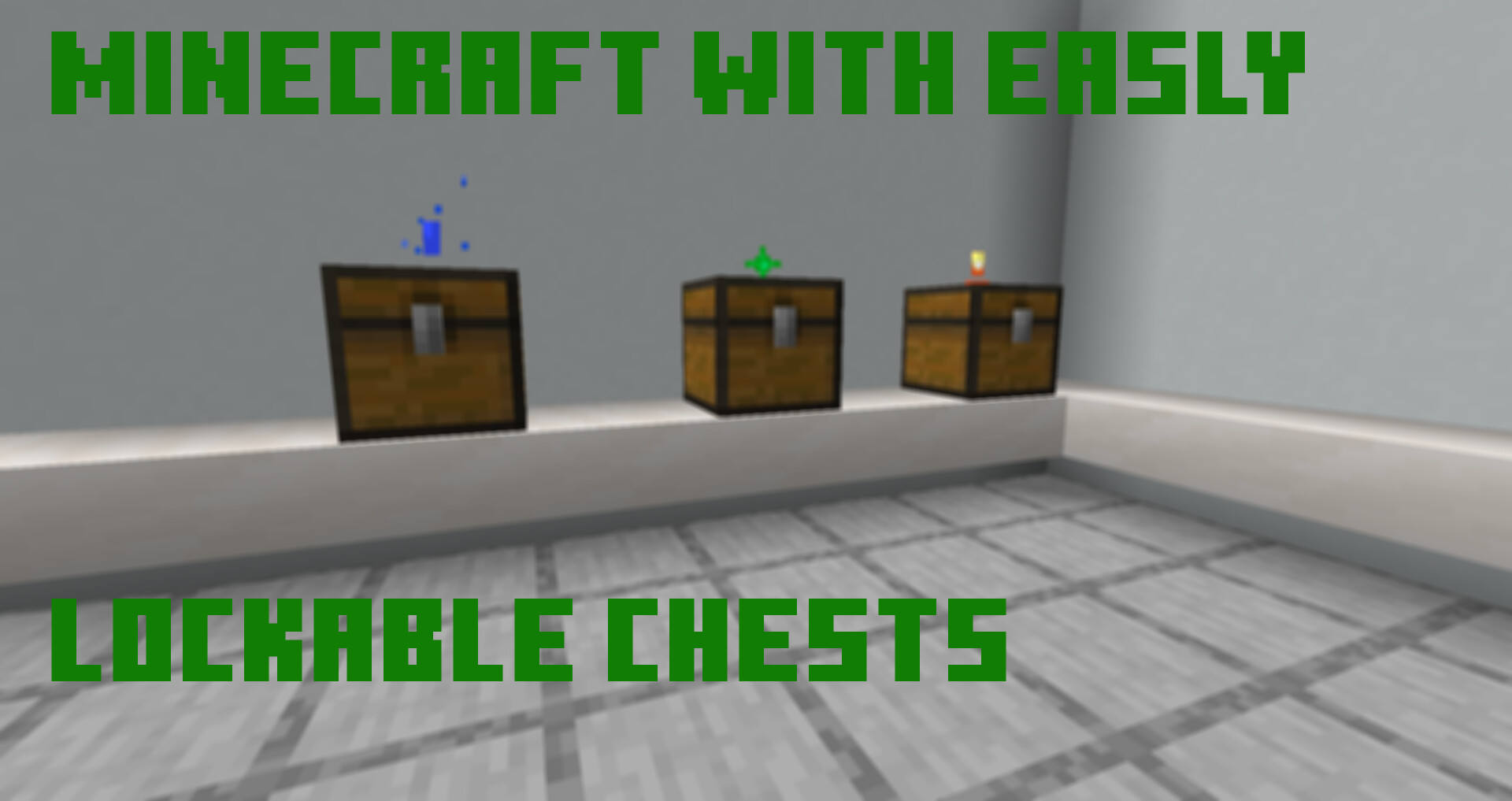 Minecraft with easily lockable containers! Minecraft Data Pack