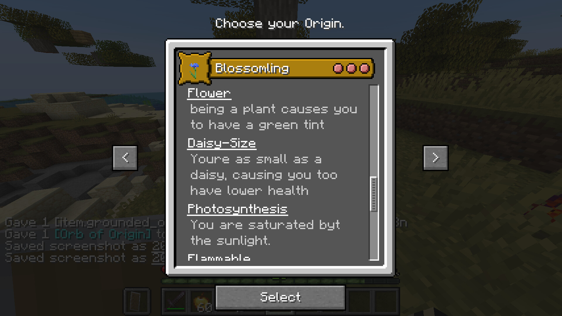 Minecraft origins datapack (adds two origins) Minecraft Data Pack