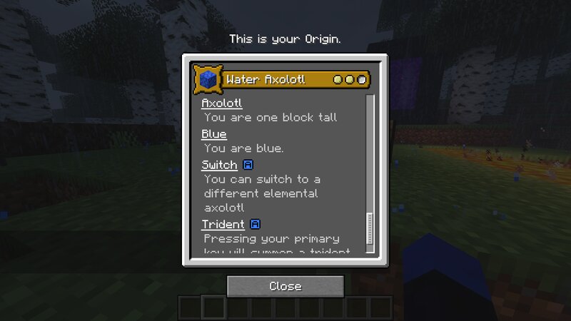 Elemental Axolotl Minecraft Data Pack