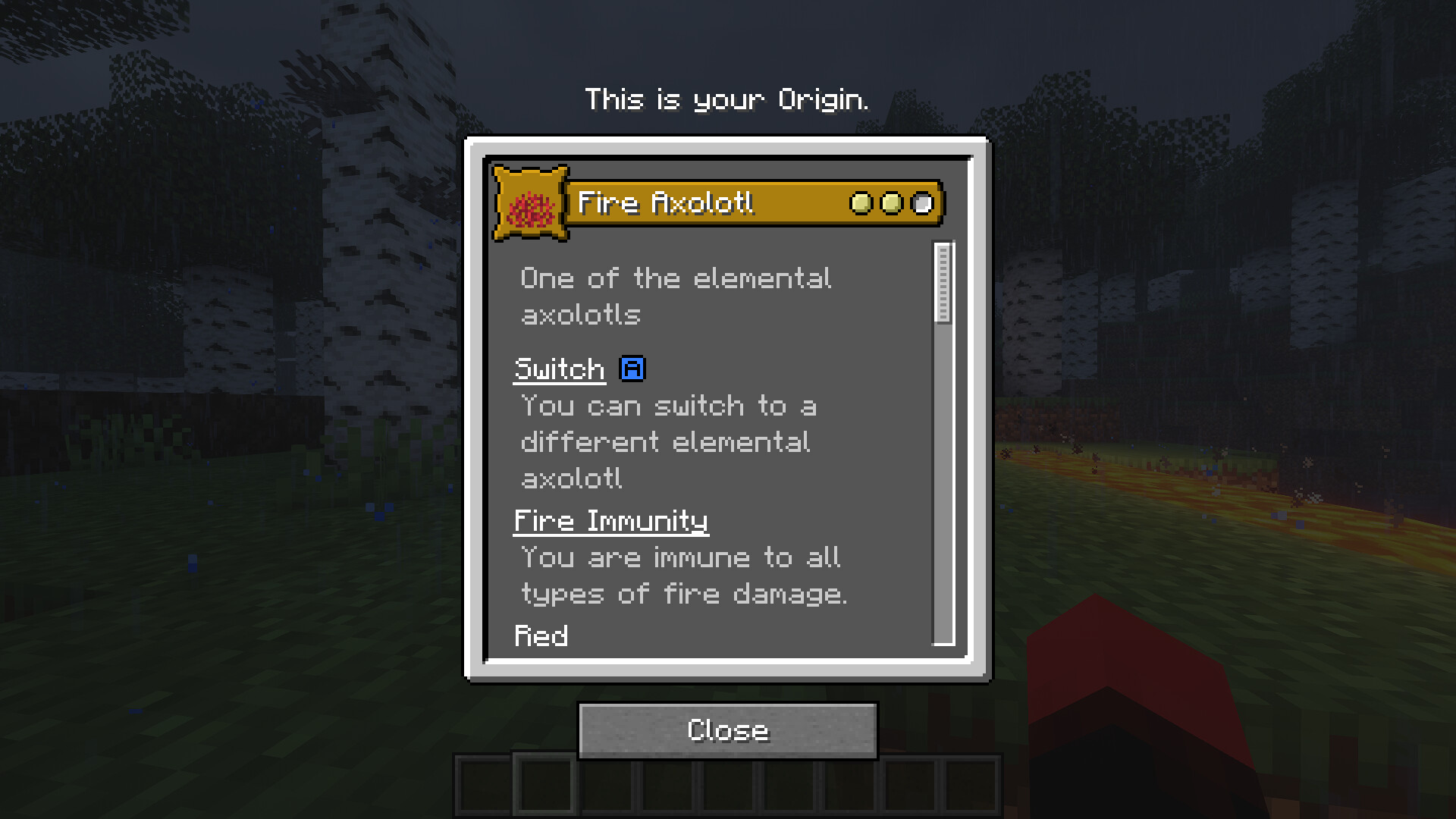 Elemental Axolotl Minecraft Data Pack