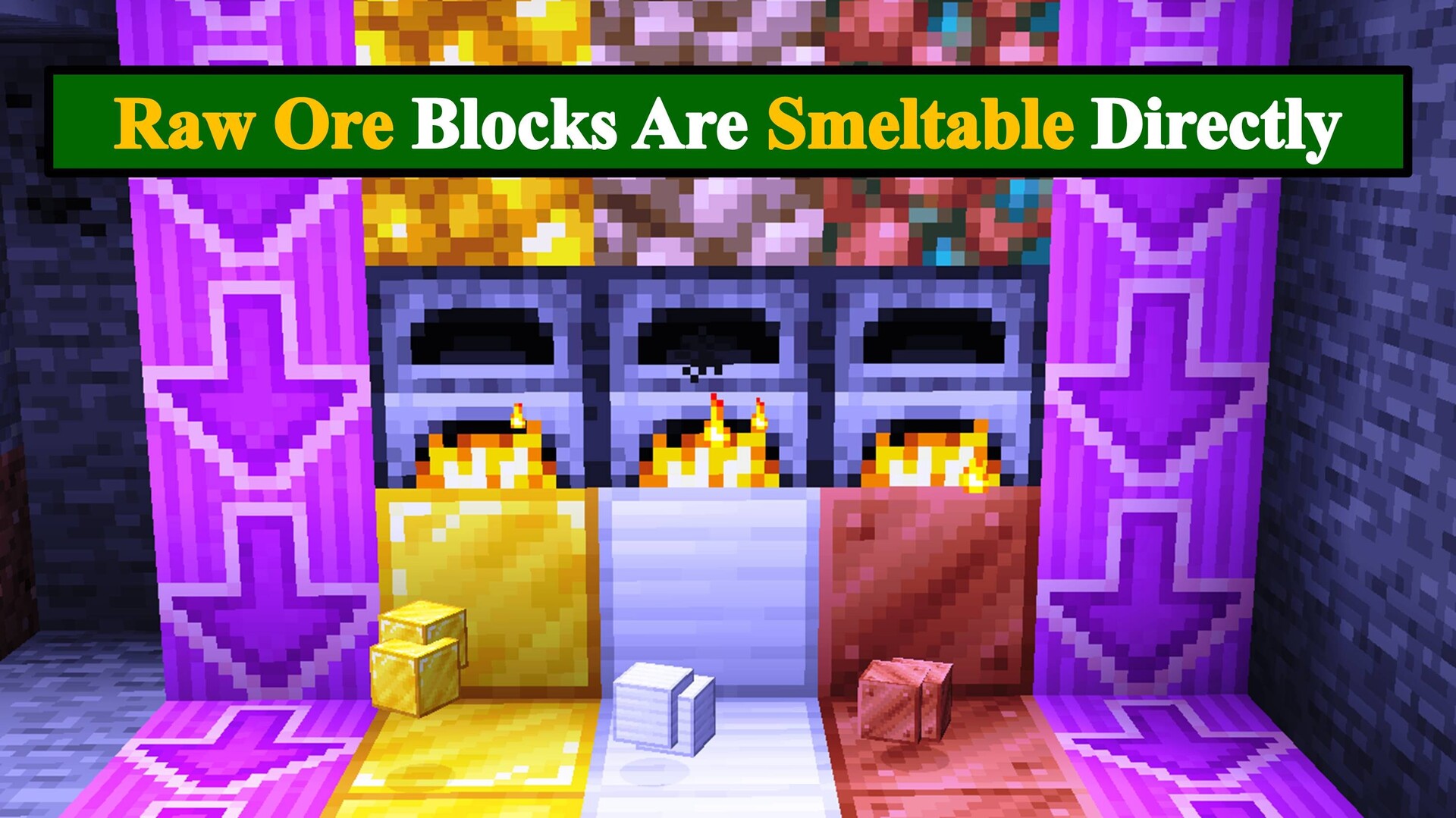 Smeltable Raw Ore Blocks Minecraft Data Pack