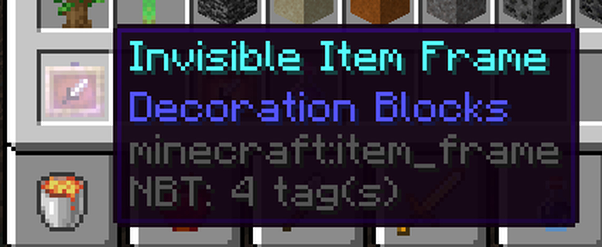 Invisible Item Frames Minecraft Data Pack