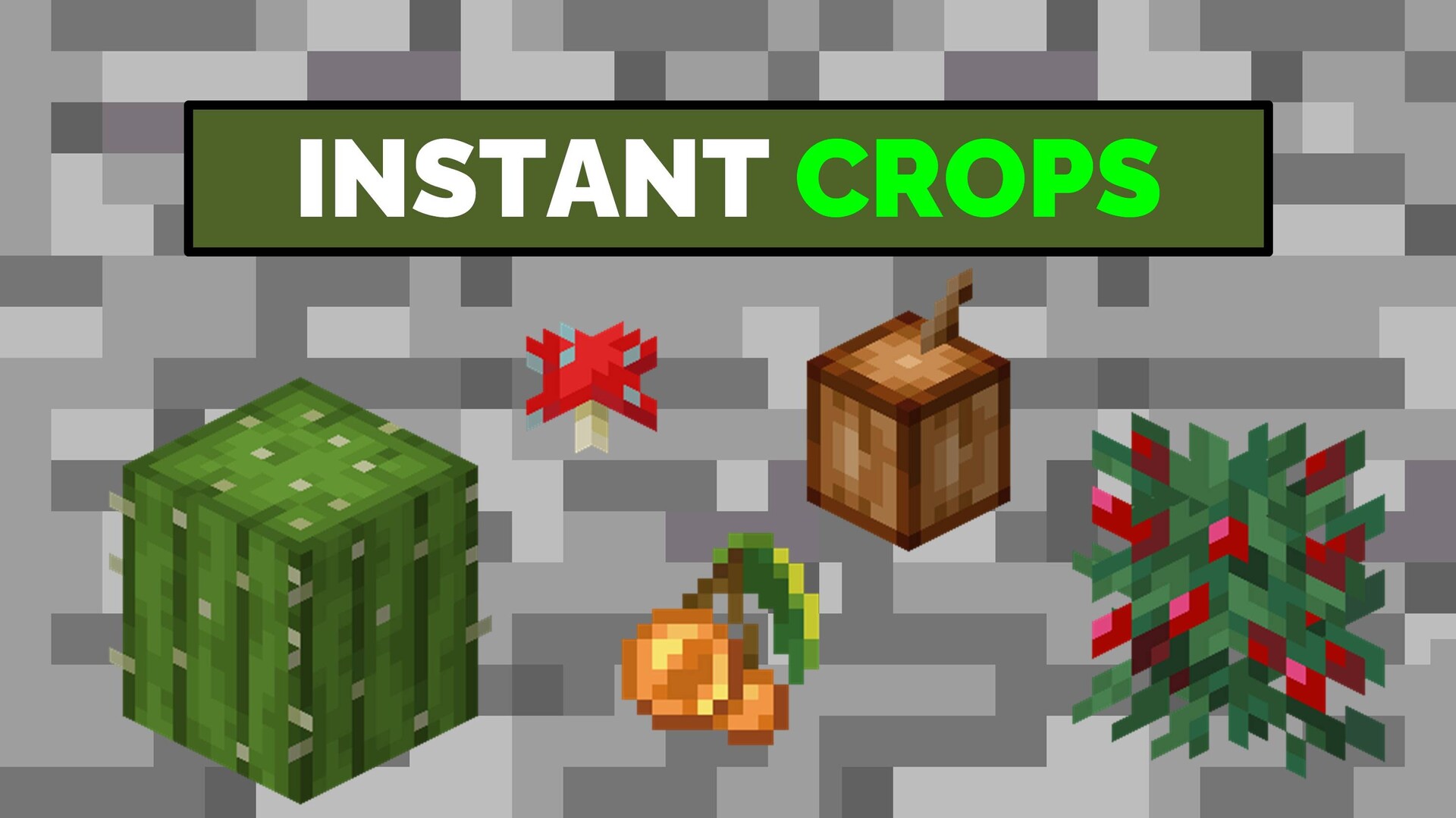 Instant Crops // Unlimited Crops Minecraft Data Pack