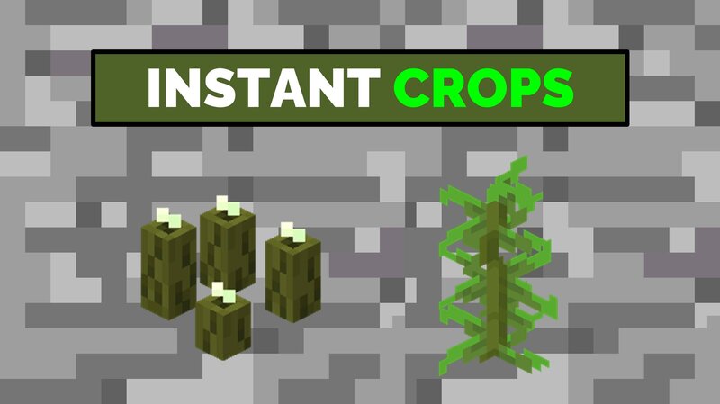 Instant Crops // Unlimited Crops Minecraft Data Pack