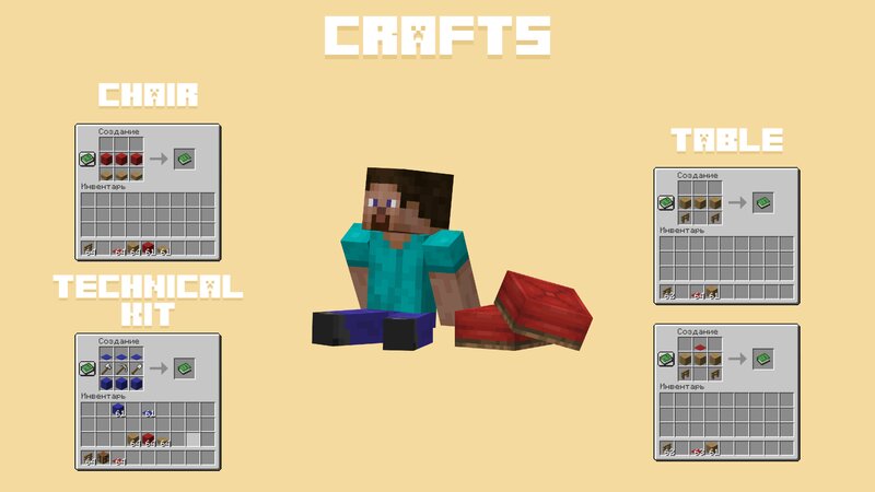 chairs & tables Minecraft Data Pack