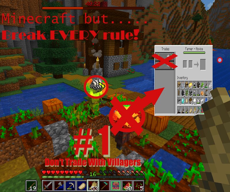 Minecraft But You Have To Break EVERY Rule. Minecraft Data Pack