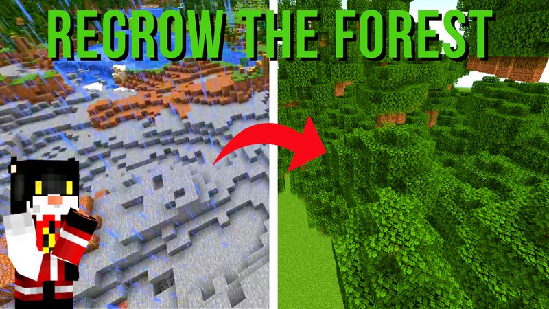 Minecraft but you have to regrow a forest Minecraft Data Pack