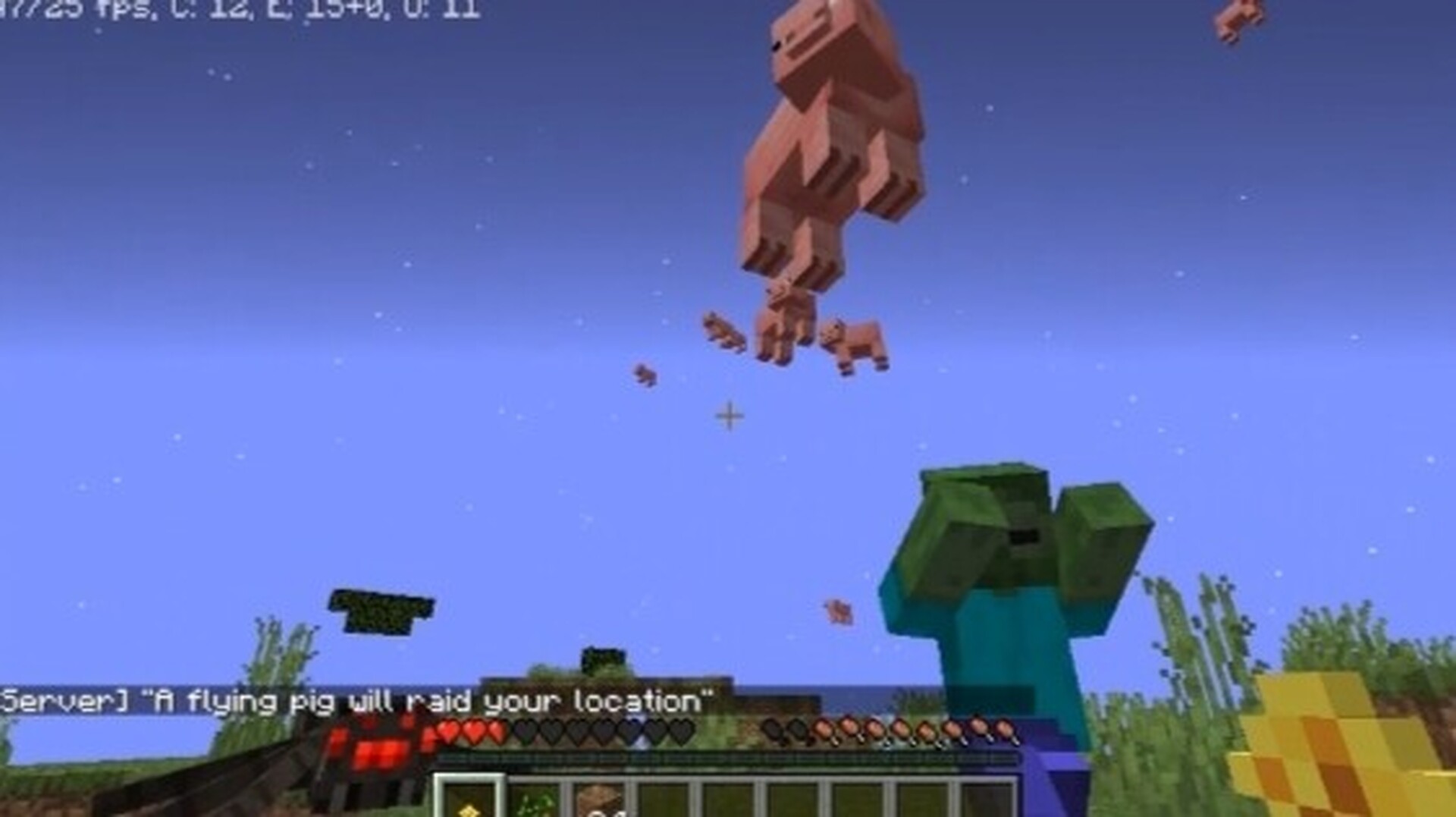 Flying Pigs that drop TNT Minecraft Data Pack